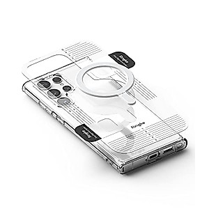 Ringke Magnetic Plate Compatible with MagSafe Accessories, Universal Adhesive Magnet Stickers with Installation Attachment Guide - White