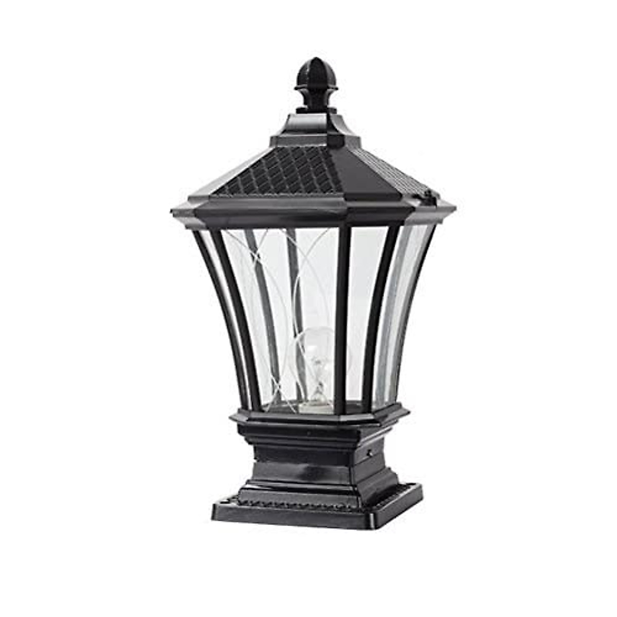 MODEBHD Continental Victoria 1-Light Glass Lantern European Column Lamp Outdoor Table Lamp Modern Simple Aluminum Waterproof Street Post Light E27 Decoration Illumination Bollard Lamps