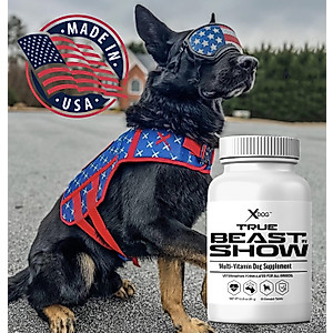 True Beast in Show Muscle Multivitamin for Dogs (Veterinarian Formulated): Vitamins, Minerals, Antioxidants, Digestive Enzymes, Fatty Acids, Amino Acids and Trace Minerals.