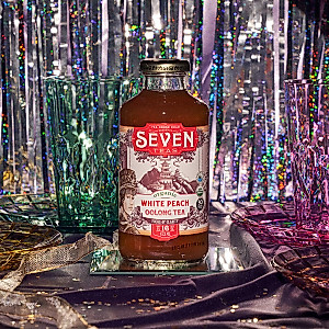 SevenTeas White Peach Oolong Tea, Organic Bottled Iced Teas 16 OZ (Pack of 12 Bottles)