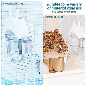 BNOSDM Guinea Pig Water Bottle No Drip Small Animal Water Bottle Feeder No Leak Hanging Water Dispenser for Guinea Pig Hamster Rabbit Bunny Chinchiclla Ferret Hedgehog (Blue 5.07OZ)