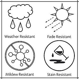 RULU Set of 3 1 Settee (44"x19"x5") & 2 Pieces of Wicker Seats (19"x19"x4") Malitta Papaya Outdoor/Indoor Cushions Set, Multi