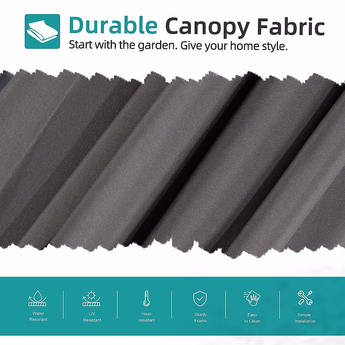 Shintenchi Patio Offset Umbrella with Easy Tilt Adjustment,Crank and Cross Base, Outdoor Cantilever Hanging Umbrella, Sunshade Umbrella Canopy, Dark Gray