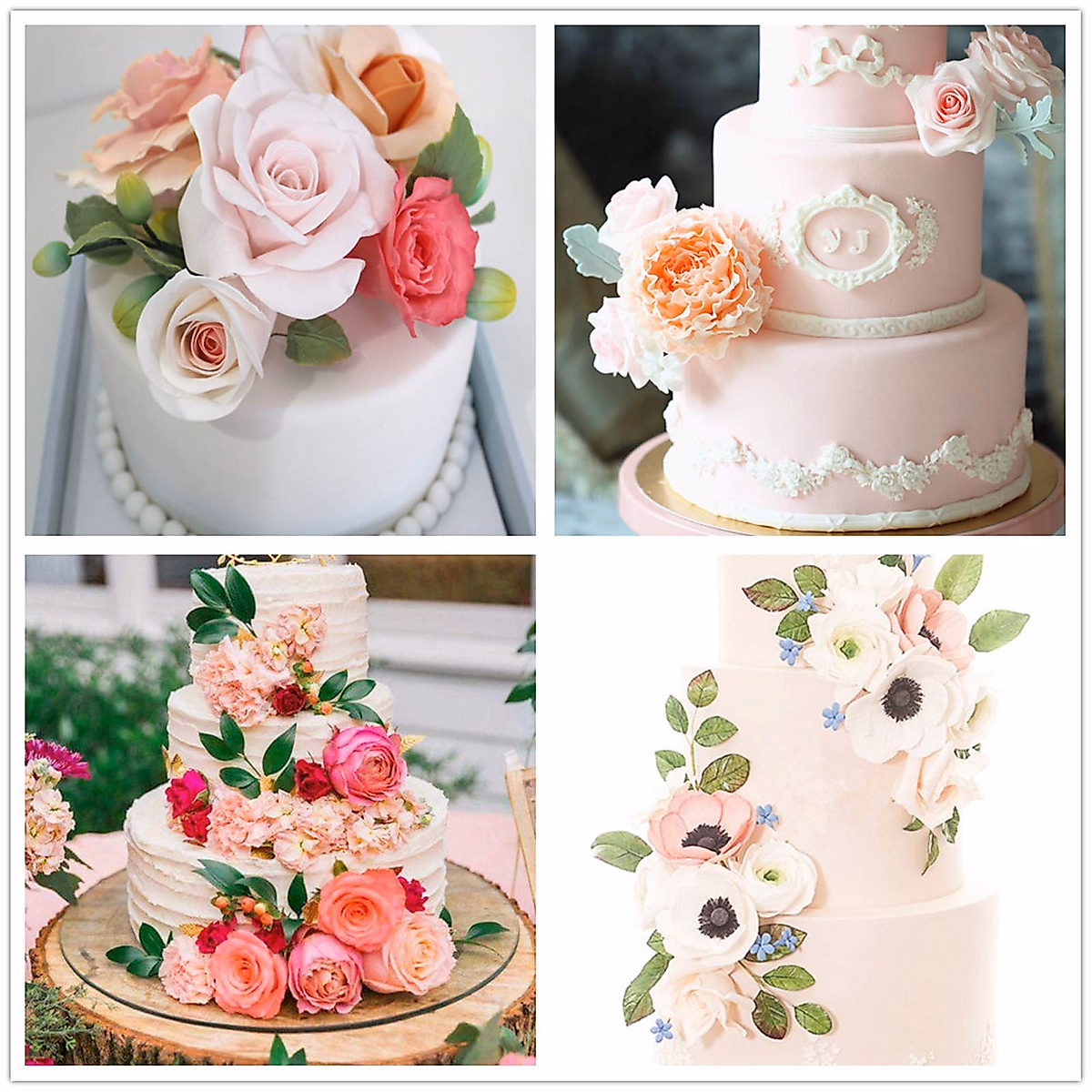 7set Stainless Steel Gum Paste Fower Cutter Set Fondant Flower Leaves Cutter Sugarcraft Cookie Cutter DIY Making Tools for Cake decorating Making Tools for Cake decorating