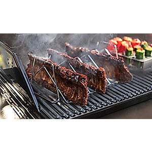 Char-Broil 1944364R04 Grill Plus Rib & Roast Rack, 4.5x13.75x4.39, Silver