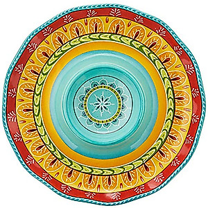 Certified International Valencia Chip & Dip 13.25",Red, Blue