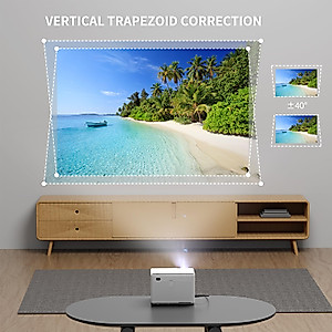 ONE·MIX 2023 Upgraded Mini Projector with WiFi and Bluetooth, Indoor Video Projector Home Theater HD 1080P, portable Outdoor Movie Projector for HDMI/USB/Smarphone/Laptop/PS5