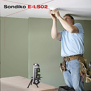 Sondiko Laser Level Tool Kit, Multifunction Laser Leveler for Picture Hanging, Cabinets, Tiles, Measure Tape Standard & Metric Tape Ruler (8ft/2.5M) with Retractable Metal Tripod Stand