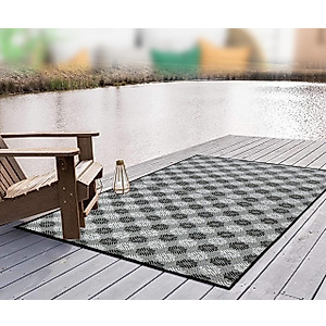 ARSUK Outdoor Plastic Rug for Patio Clearance 59"x39", Beach Picnic Blanket, Reversible Floor Mat for Garden, Camping Carpet, RV Porch, Deck, Backyard, Balcony, Lightweight Foldable