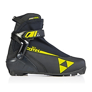 Fischer Unisex RC3 Combi Durable Weatherproof Warm Stable Protective Insulated Nordic Ski Boots, Black/Yellow, 43