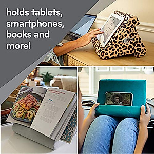 Flippy Tablet Pillow Stand and Tablet Holder for Lap, Desk and Bed, Multi-Angle with Storage