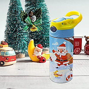 4pcs 12oz Sublimation Blanks Sippy Cup,Sublimation tumblers for Kids,Stainless Steel Insulated Toddler Water Bottle with Leak-Proof Straw Lid and Handle（Four Colors）