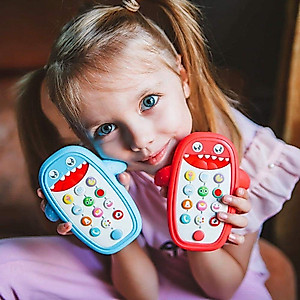 Baby Toys,Baby Phone Toys with Lights&Music,Early Learning Educational Smartphone Toy for Toddlers,Role Play Fun Toys for 1 Years Old Gifts