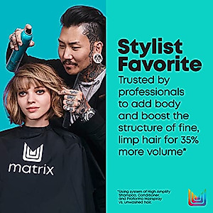 Matrix Total Results High Amplify Flexible Hold Hairspray | Creates All Over Volume & Enhances Shine | For Fine Hair | 10.2 Oz