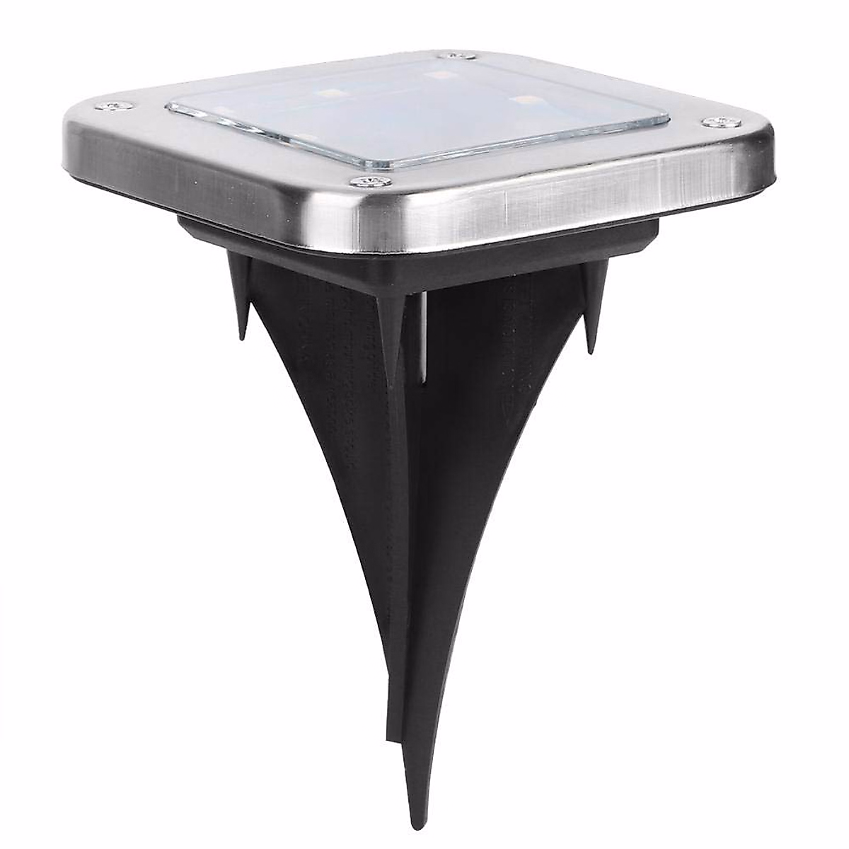 Fdit 4pcs 8LED Square Warm White Light Solar Buried Light Under Ground Lamp Home Garden Lawn Pathway Landscape Decoration