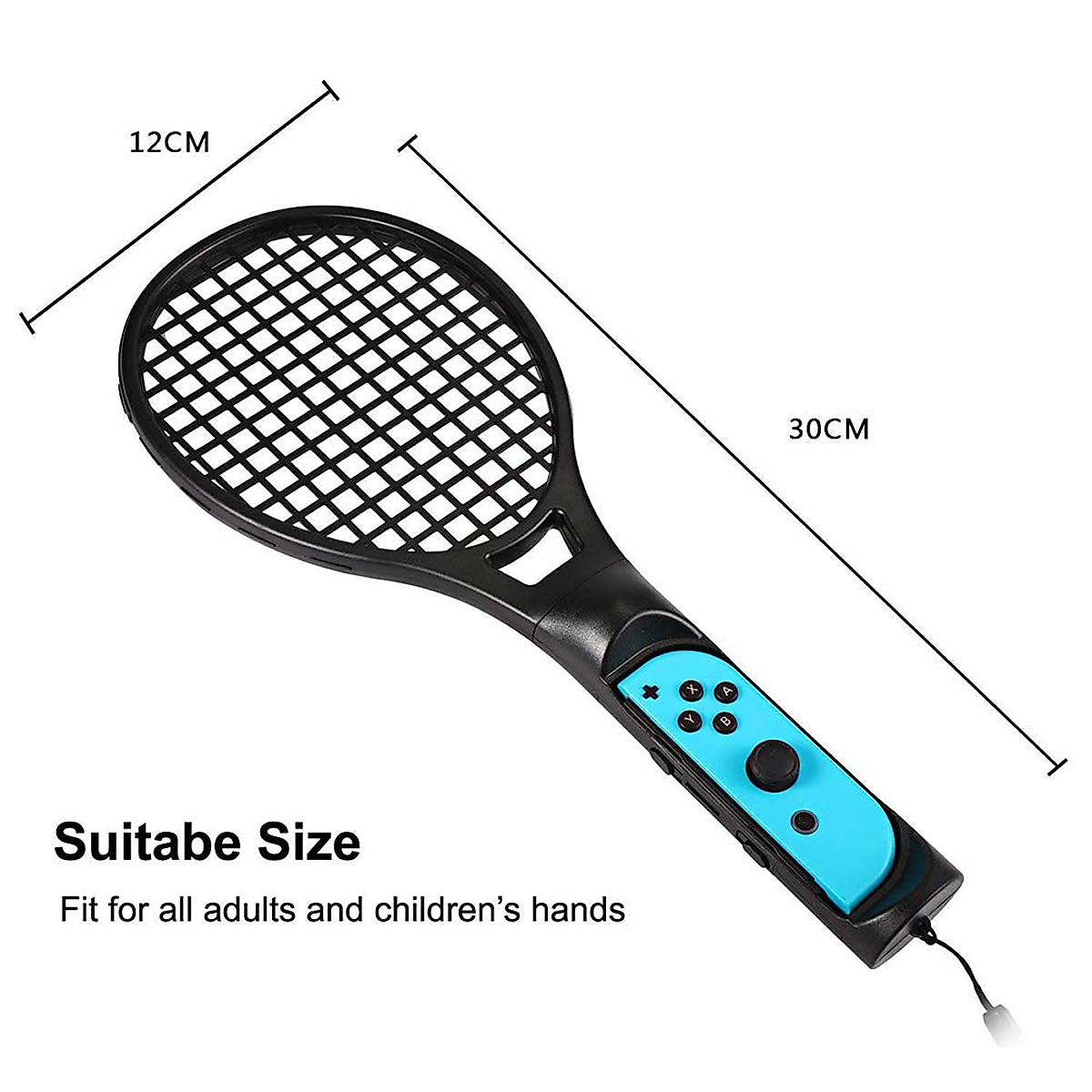 Switch Tennis Racket for Mario Tennis Aces, Twin Pack Nintendo Switch Joy-Con Controller for Tennis World Tour Game Accessories, Realistic Experience as Gifts for Kids and Adults