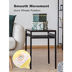 32 PCS Self Adhesive Caster Wheels, 360 Degree Swivel Mini Adhesive Wheels, Stainless Steel Paste Type Universal Pulley, Anerpoey Rotation Sticky Pulley for Trash Can, Storage Box, Furniture