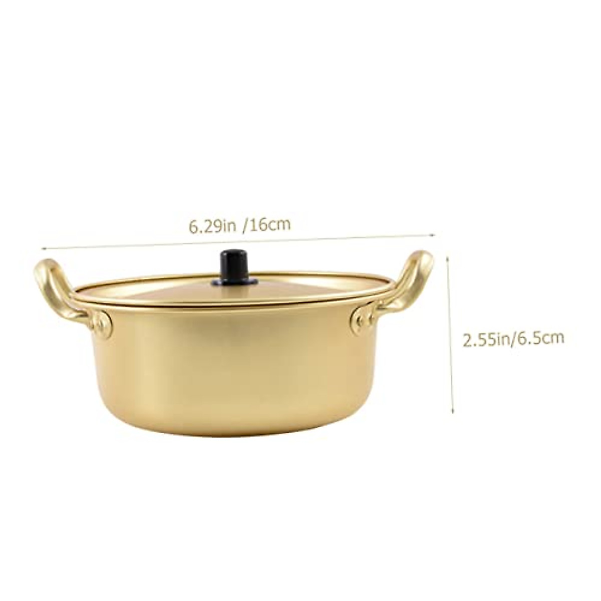 STOBAZA 2 Sets Instant Noodle Pot Stainless Steel Stock Pot Ramen Pot with Lid China Dinnerware Set Soup Pot Ramen Noodles Cooking Pot Korean Stockpot Non Stick Pot Household Cookware Food