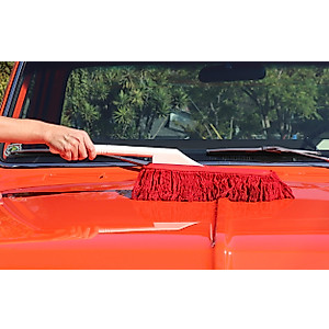 The Original California Car Duster California Car Duster 62443 Standard Car Duster with Plastic Handle, Red 25 Inch