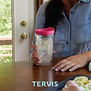 Tervis Margaritaville-It'S 5 O'Clock Somewhere-Red Parrot Tumblers, 16 oz, Clear