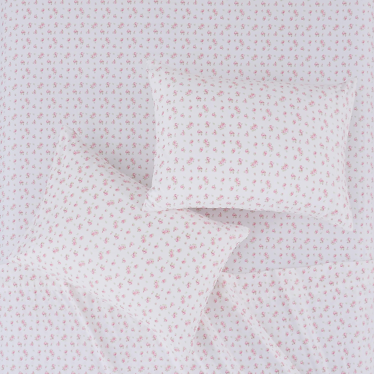 Modern Threads Soft Microfiber Printed Sheets - Luxurious Microfiber Bed Sheets - Includes Flat Sheet, Fitted Sheet with Deep Pockets, & Pillowcases Ivory Queen