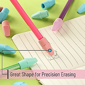 Mr. Pen- Pencil Top Erasers, Pastel Colors, 120 Pack, Pencil Erasers Toppers, Pencil Cap Erasers, Eraser Tops, Pencil Top Erasers Bulk, Eraser Caps for Pencils, Cap Erasers for Pencils Bulk