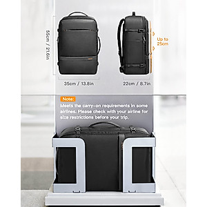 Inateck 42L Carry On Travel Backpack, Airline Approved Extra Large Cabin Luggage Backpack for women men Fit 15.6 Inch Laptop Notebooks for Weekender