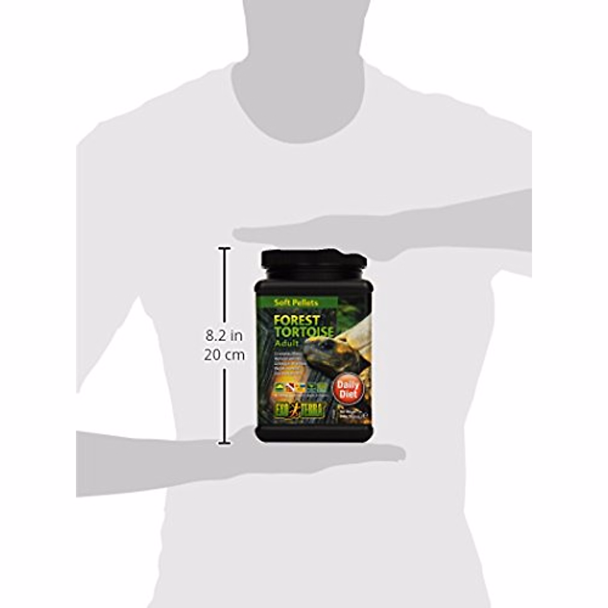 Exo Terra Forest Tortoise Food, Soft Pellets for Reptiles, Adult, 20.8 Oz., PT3226