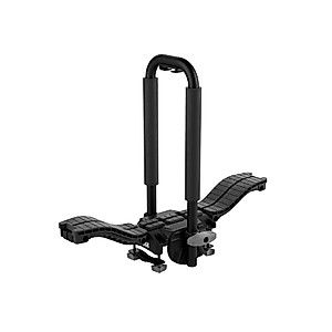 Thule Compass Kayak and SUP roof Rack - Carries 2 Kayaks or 2 SUPs - J-Style Carrier - Universal mounting Hardware Included - Fits 36" Wide Kayaks and SUPs - 130lb Weight Limit