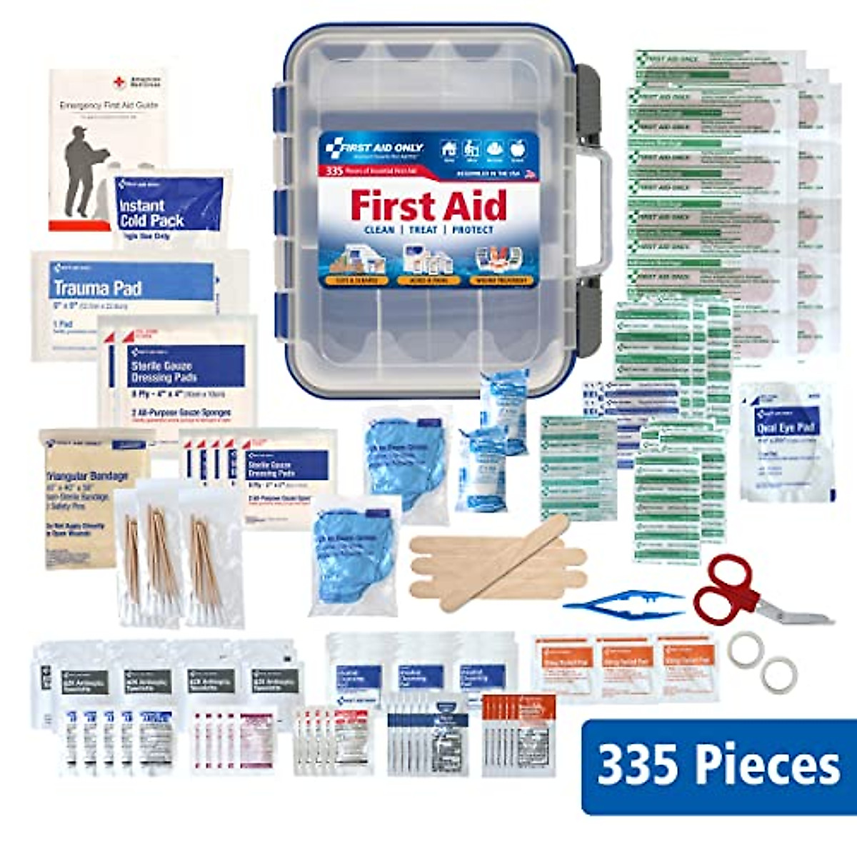 First Aid Only 335 Piece All-Purpose First Aid Kit, OSHA Compliant