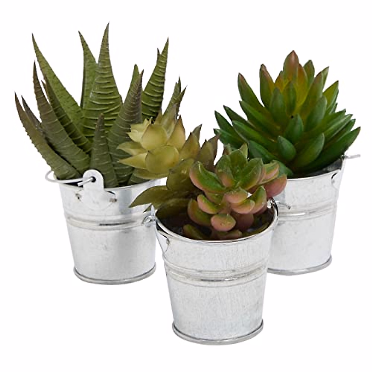 24 Pack Mini Metal Buckets with Handles for Party Favors, Small Galvanized Tin Pails (2 x 2 in)