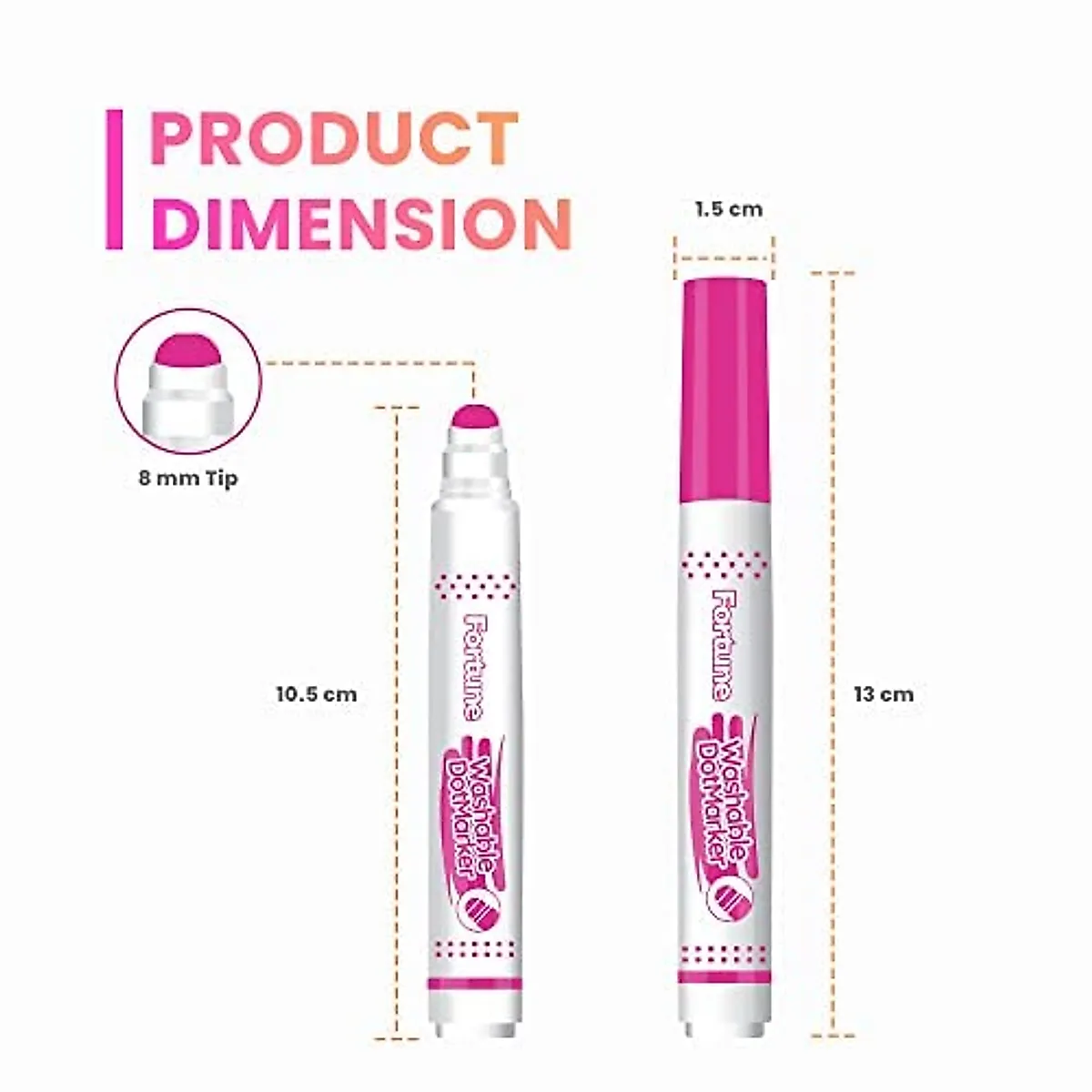 Washable Dot Markers Paint Art – 30 Colors Fine Tip 8mm Dotters Non-Toxic Water Based Shuttle Supplies Kit for Toddlers and Adults