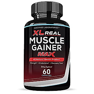 (2 Pack) XL Real Muscle Gainer Max 1600MG All Natural Advanced Men's Heath Formula 120 Capsules