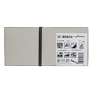 Bosch Professional 100 pieces Sabre Saw Blade S 1122 HF Flexible for Wood and Metal (Length 225 mm, sabre saw accessories)