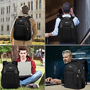 LIBENED School Backpack for Teen, Extra Large 50L Laptop Backpacks for Men Women, Waterproof College Backpack, Travel Mochila with USB Charging Port Fits 17 Inch Computer, Black
