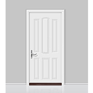 Self Adhesive Door Draft Stopper, Strong Door Sweep for Exterior & Interior Doors, Door Bottom Seal Strip for Reduction Soundproof, Brown