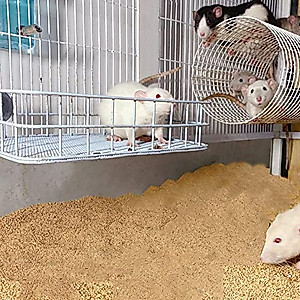 Rat Cage Platform Accessories Hanging Rat Ledge Metal Ferret Hammock Squirrel Cage Bed Small Animal Habitat for Hamster, Sugar Glider, Rat- Blue