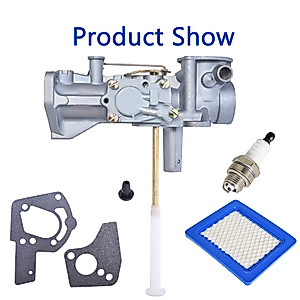 Silscvtt 498298 692784 Carburetor Replacement for Briggs Stratton 495951 495426 w/Gaskets Air Filter Spark Plug