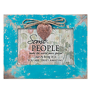 Cottage Garden Some People Make World Special Teal Distressed Locket Music Box Plays Wonderful World