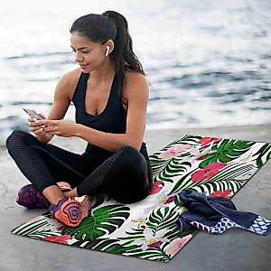 Qilmy Hibiscus Flower Yoga Mat, Non-Slip Texture Pro Yoga Mat Eco Friendly Exercise & Workout Mat for Yoga, Pilates and Floor Exercises