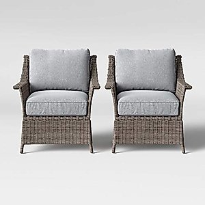 Threshold Foxborough 2pk Patio Club Chair (Gray)