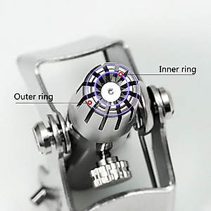 Steel Ear and Nose Hair Trimmer for Men Manual / Rotary Trimming Machine No Batteries Required Removable and Washable with Brush and Bag