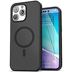 Encased MAG SlimShield Designed for iPhone 14 PRO Case with Belt Clip Holster - Compatible with MagSafe (Black)