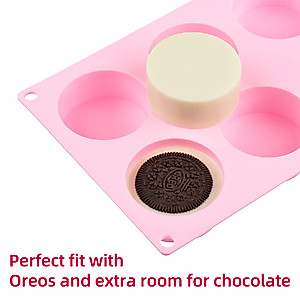 Silicone Cookie Molds Round Cylinder Chocolate Cover Mold (2, Multi)