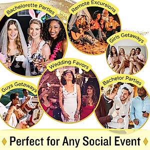 Diamond Hills Adult Party Kit Supplies in Bag, Bachelor and Bachelorette Party Favors, Bridesmaid Gifts, Emergency, Rally Pack, 4pk