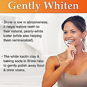 OraWellness Shine Remineralizing Tooth Powder with Hydroxyapatite, Natural Teeth Whitening Powder, Tooth Stain Remover and Polisher, Fresh Mint