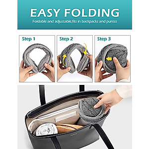 Surblue Unisex Warm Knit Cashmere Winter Pure Color Earmuffs with Fur Earwarmer, Adjustable Wrap,Gray,Large