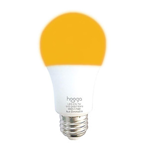 hooga Sleep Light Bulb, Amber Light Bulbs for Sleep Therapy, Blue Light Blocking, 1600K Dim Light Bulbs 45W Equivalent, Mood Soothing Light, E26 A19 Warm Light Bulbs for Bedroom, Nursery, 1 Pack.