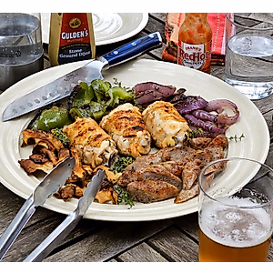 SpitJack Indoor and Outdoor Portable Camping Grill and Fireplace Gridiron. Tuscan Campfire Cooking Grate for Open Wood Fire and Charcoal Firepit. All Stainless - 300 Sq. In. Grate. Adjustable Legs.