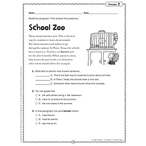 Scholastic Teaching Resources SC-546053 Comprehension Skills Gr 2 40 Short Passages For Close Reading